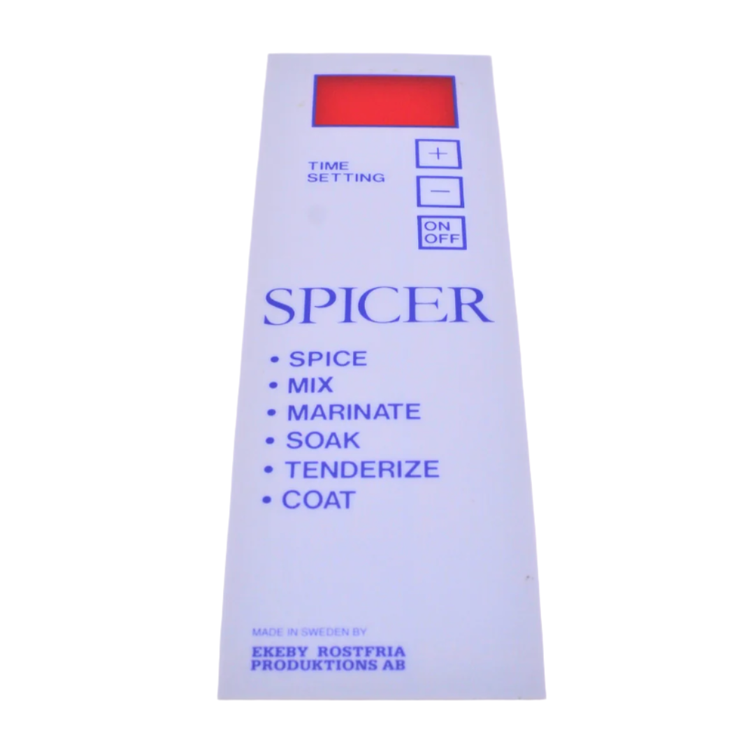50 043OV - Control Label Spicer 50 OV - Spicer — GR Garrity Appliance ...